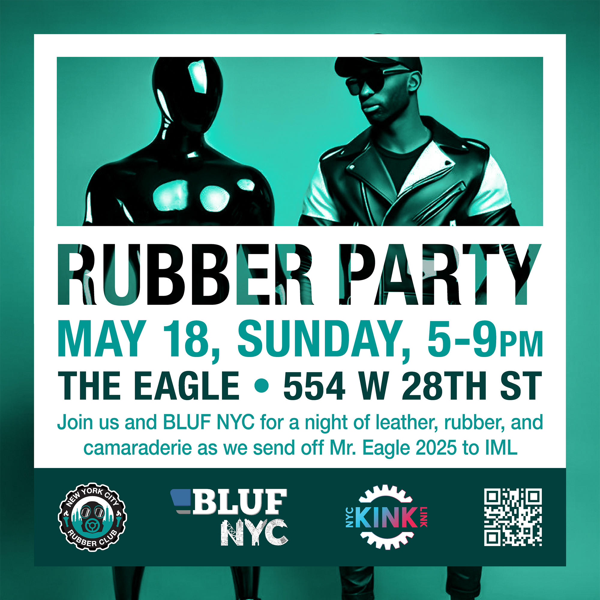 Rubber Party with BLUF NYC: May 18, 2025 | NYC Rubber Club